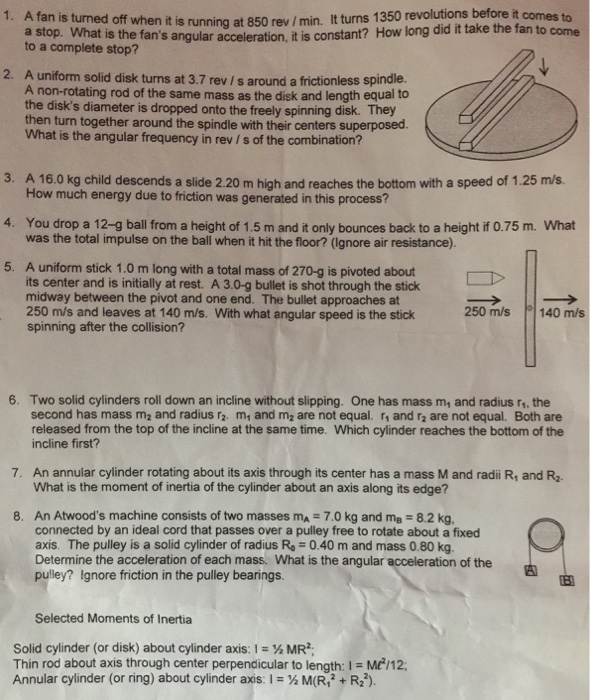 Solved If these are some example problems from my physics | Chegg.com