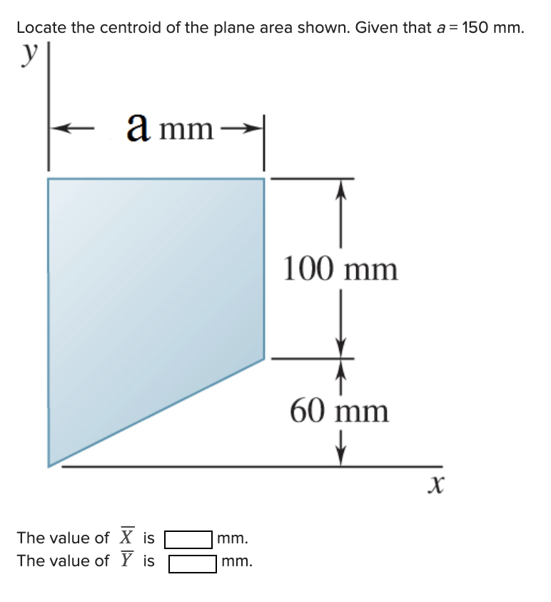 Solved Locate the centroid of the plane area shown. Given | Chegg.com