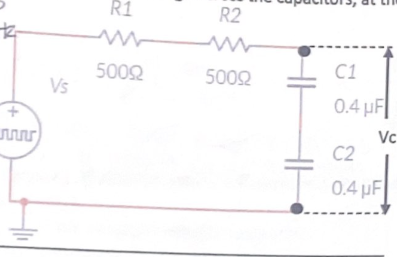 Solved Please refer to the RC circuit below where it is | Chegg.com