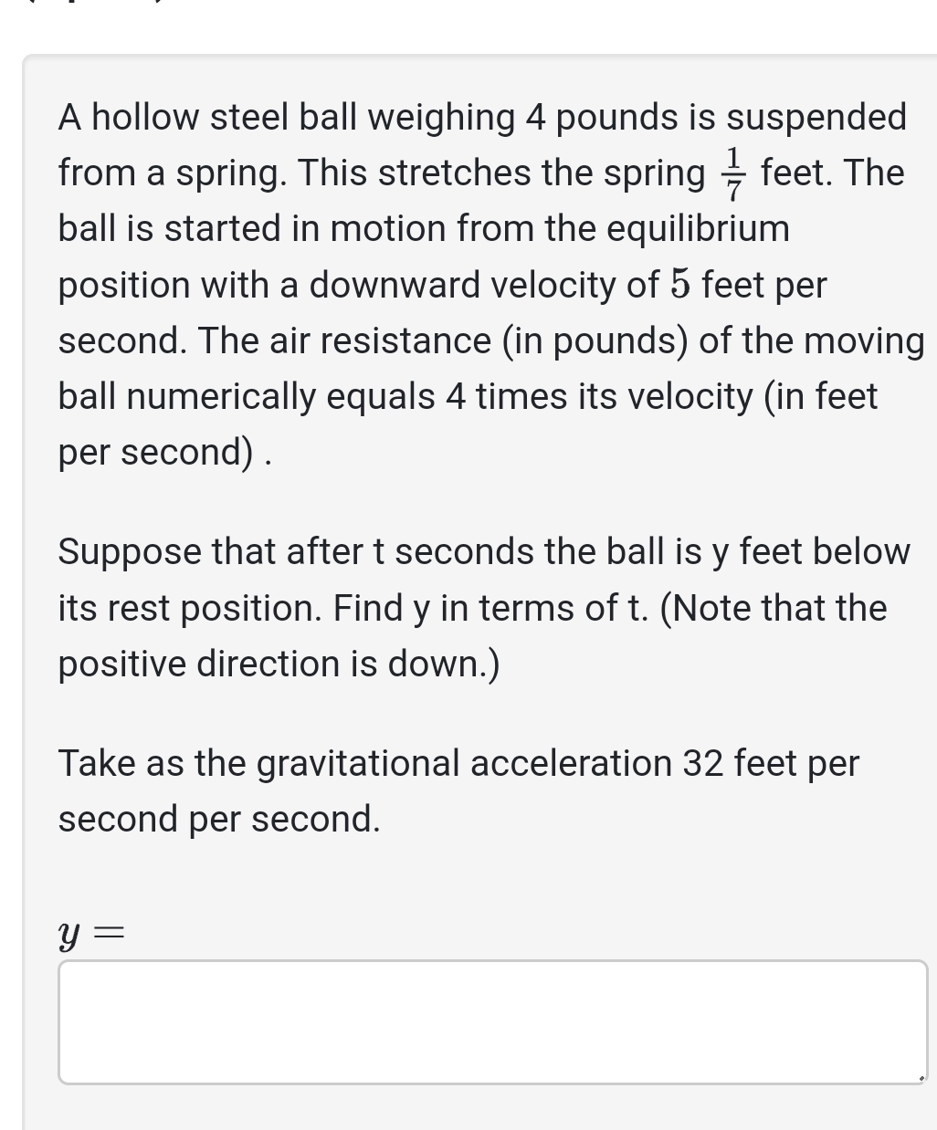 Solved A hollow steel ball weighing 4 ﻿pounds is | Chegg.com