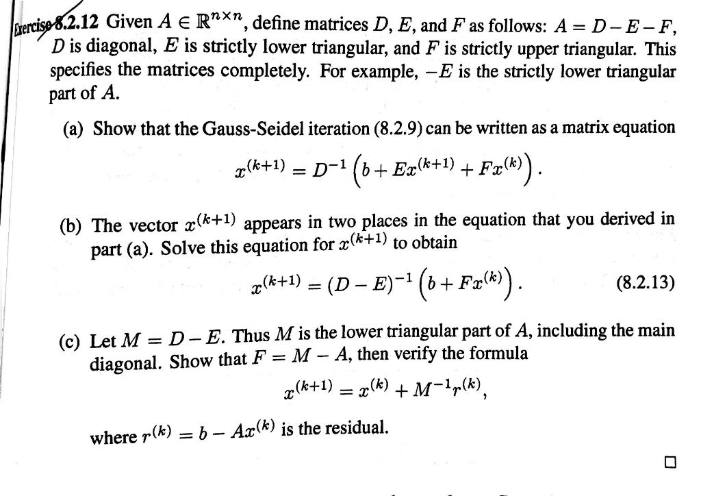 THE CLASSICAL ITERATIVE METHODS 563 successive | Chegg.com
