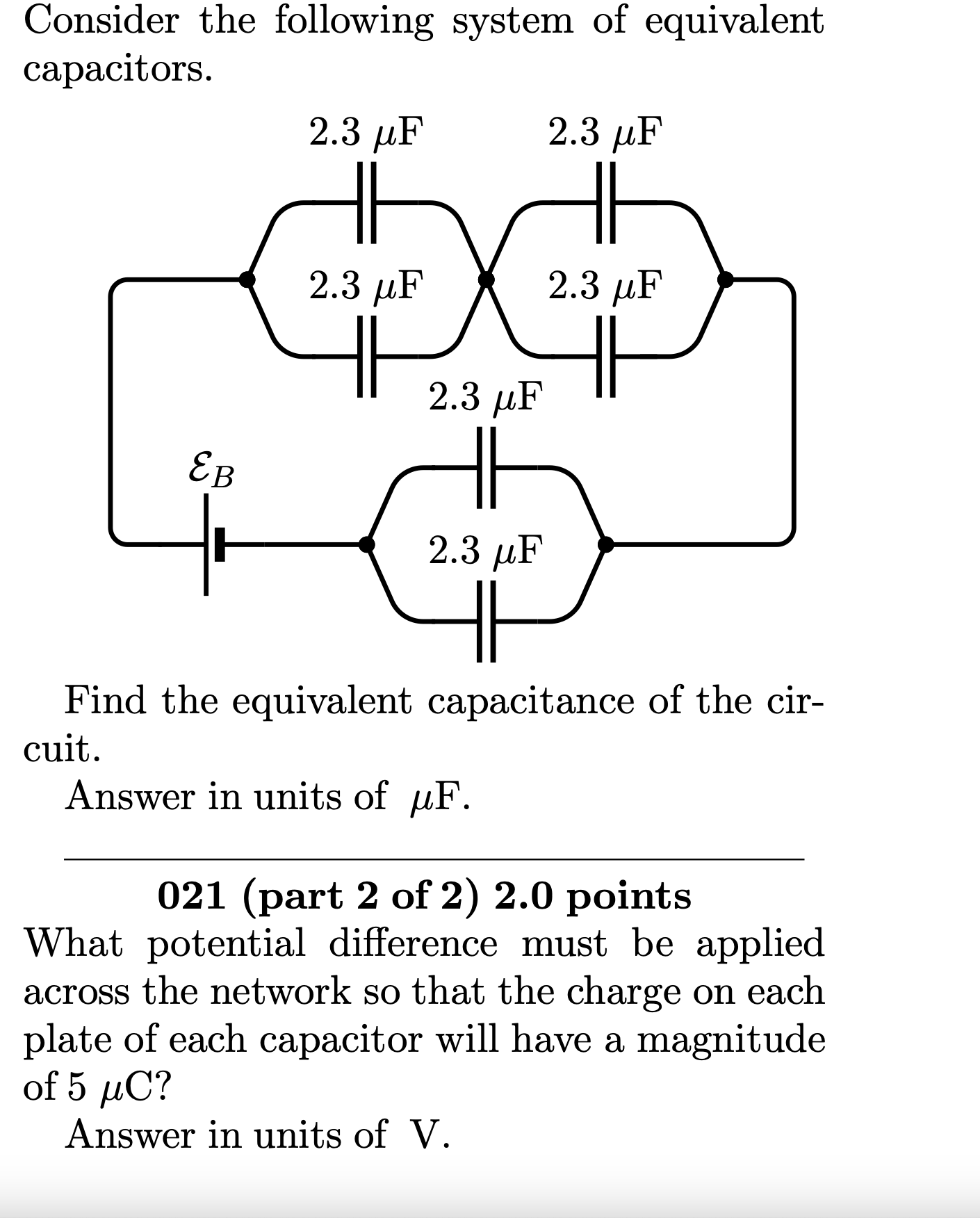 Solved Consider the following system of equivalent | Chegg.com