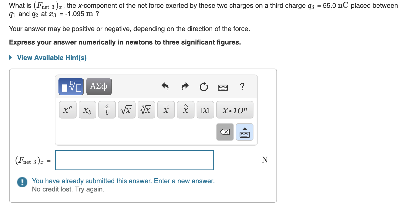 Solved What is (Fnet )x, the x-component of the net force | Chegg.com