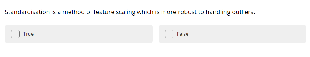 Solved Standardisation is a method of feature scaling which | Chegg.com