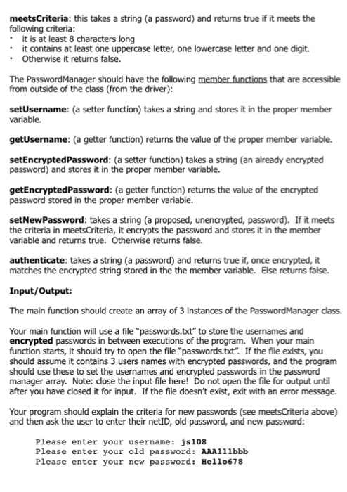 Solved Problem: Write a C++ program that will simulate a | Chegg.com