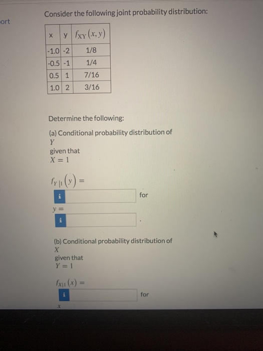 Solved Consider the following joint probability | Chegg.com