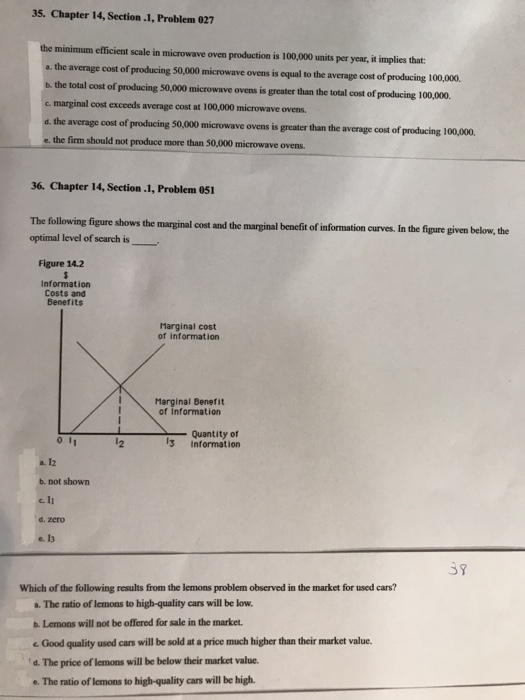 Solved 35. Chapter 14, Section .1, Problem 027 the minimum | Chegg.com