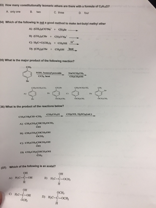 Solved (30) What of the the following compounds fits the | Chegg.com