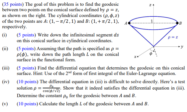 Solved ( 35 points) The goal of this problem is to find the | Chegg.com