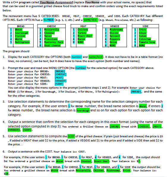 Solved MEAT Chicken VEGGIE Mushrooms Wheat Fries Chips Salad | Chegg.com