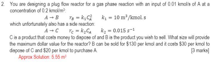 Chemical Engineering Problem! (Chemical | Chegg.com