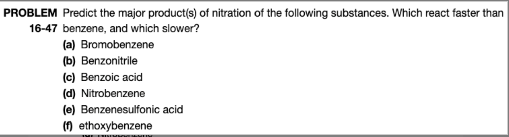 Solved 16-47.Predict the major product(s) ﻿of nitration of | Chegg.com