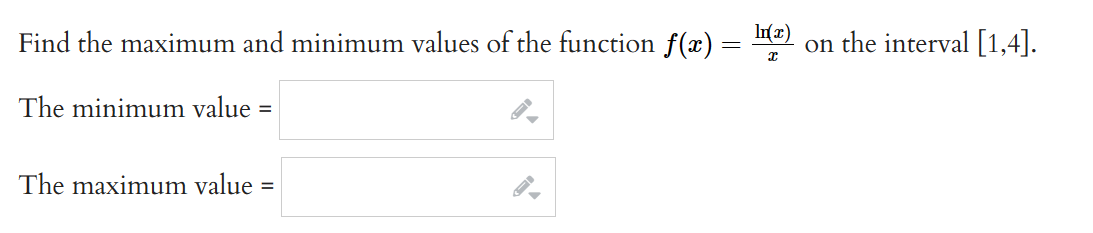 Solved Find the maximum and minimum values of the function | Chegg.com