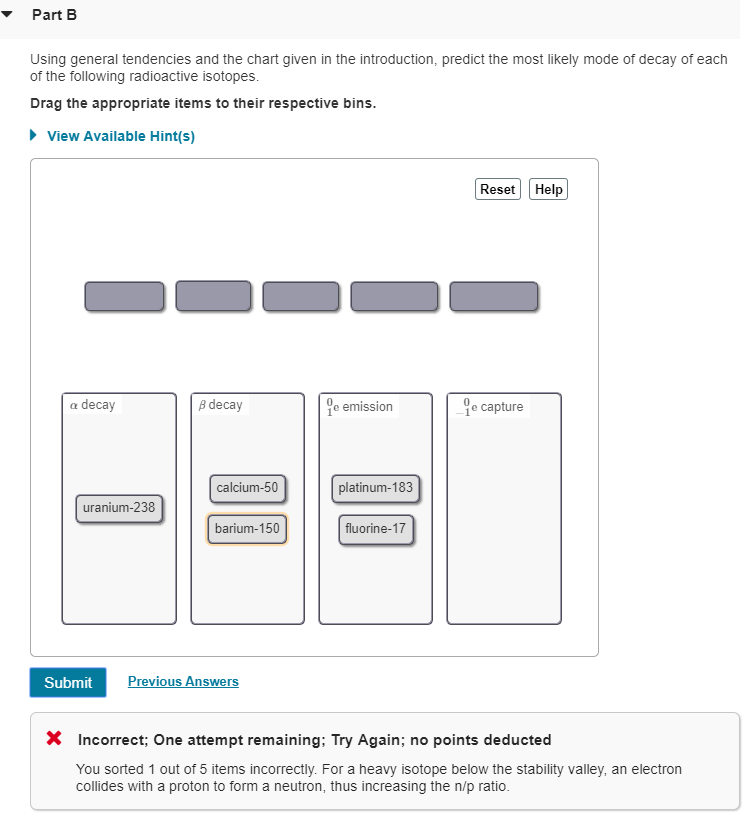 Solved Part B Using general tendencies and the chart given | Chegg.com