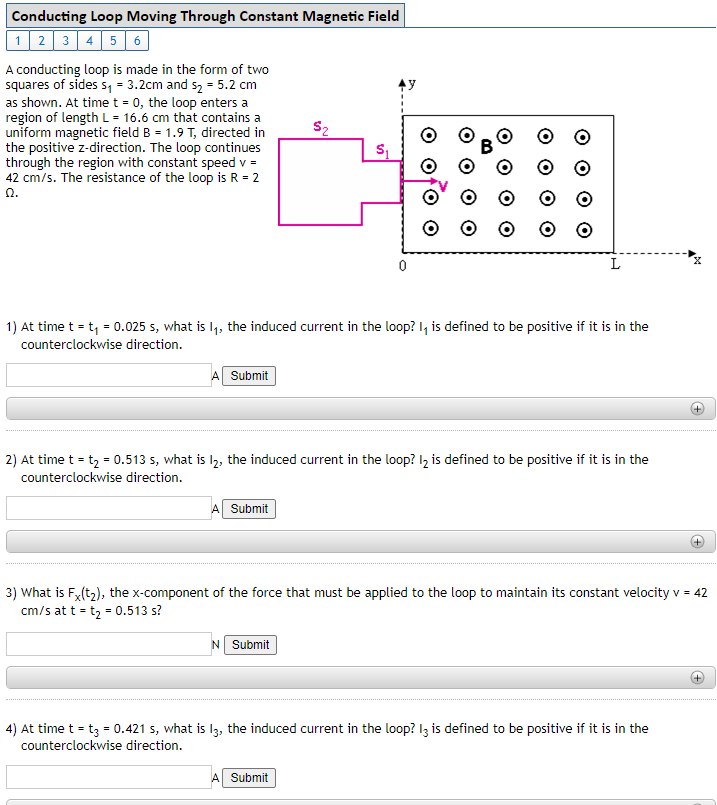 Solved Conducting Loop Moving Through Constant Magnetic | Chegg.com