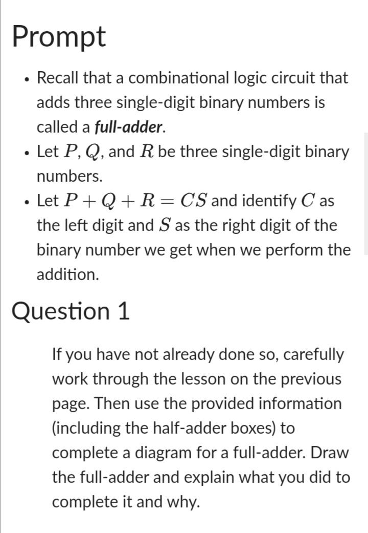 Solved Recall That A Combinational Logic Circuit That Adds 8433