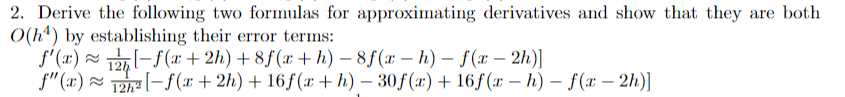 Solved 2. Derive the following two formulas for | Chegg.com