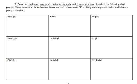 Solved 2. Draw the condensed structural condensed formula, | Chegg.com