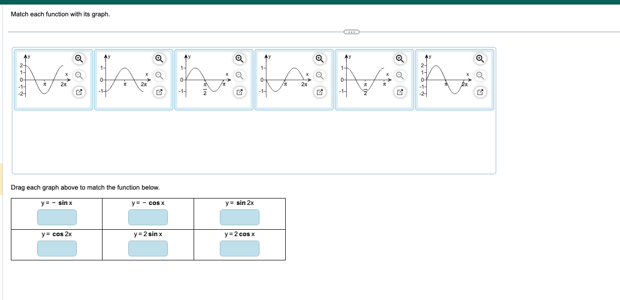 Solved Match each function with its graph. Drag each graph | Chegg.com Solved Match each function with its graph. Drag each graph | Chegg.com