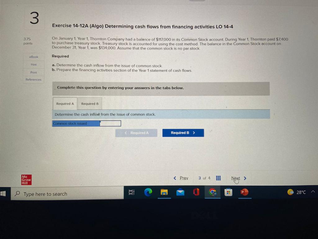 Solved 3 Exercise 14-12A (Algo) Determining cash flows from | Chegg.com