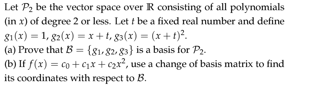 Solved Let P2 be the vector space over R consisting of all | Chegg.com