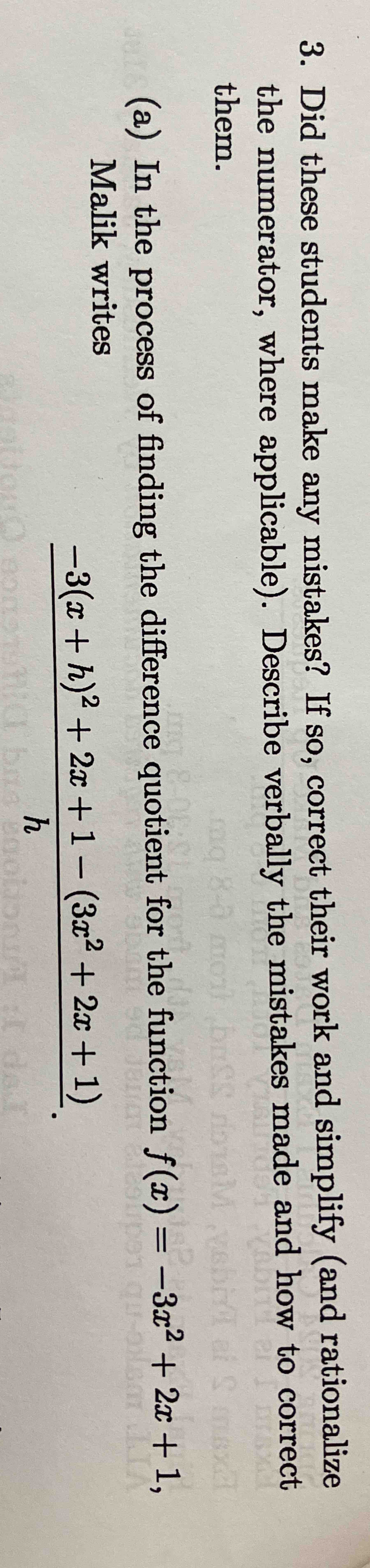 Solved Did these students make any mistakes? If so, ﻿correct | Chegg.com