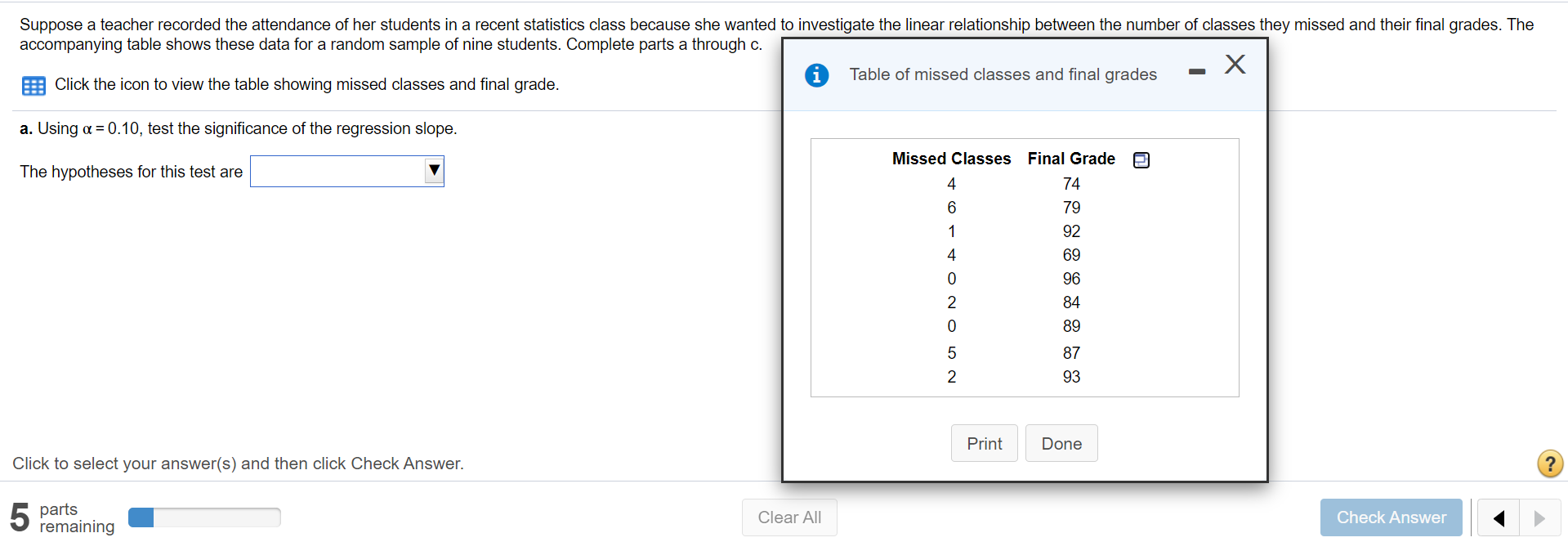 Solved Suppose a teacher recorded the attendance of her | Chegg.com