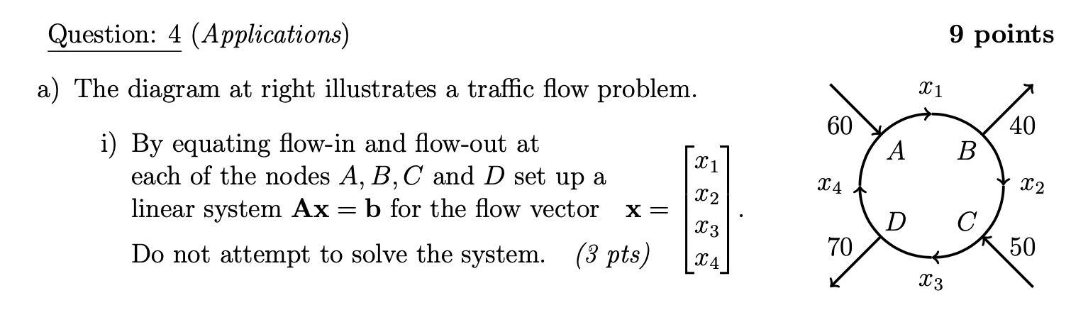 Solved Question: 4 (Applications) 9 points a) The diagram at | Chegg.com