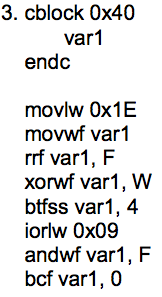 Solved Show the result of each PIC 16F1829 instruction in | Chegg.com