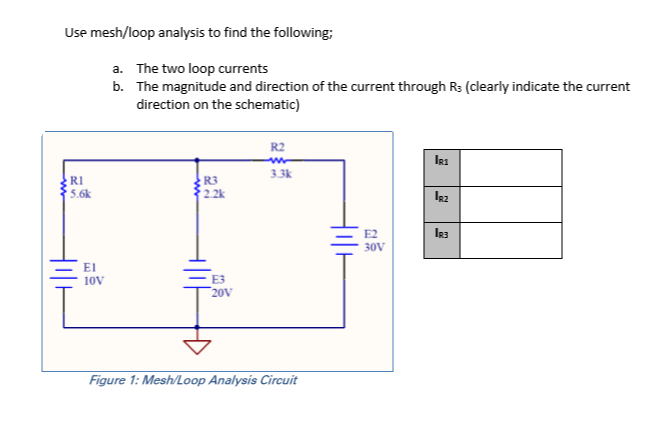 Solved Use mesh/loop analysis to find the following: a. The | Chegg.com