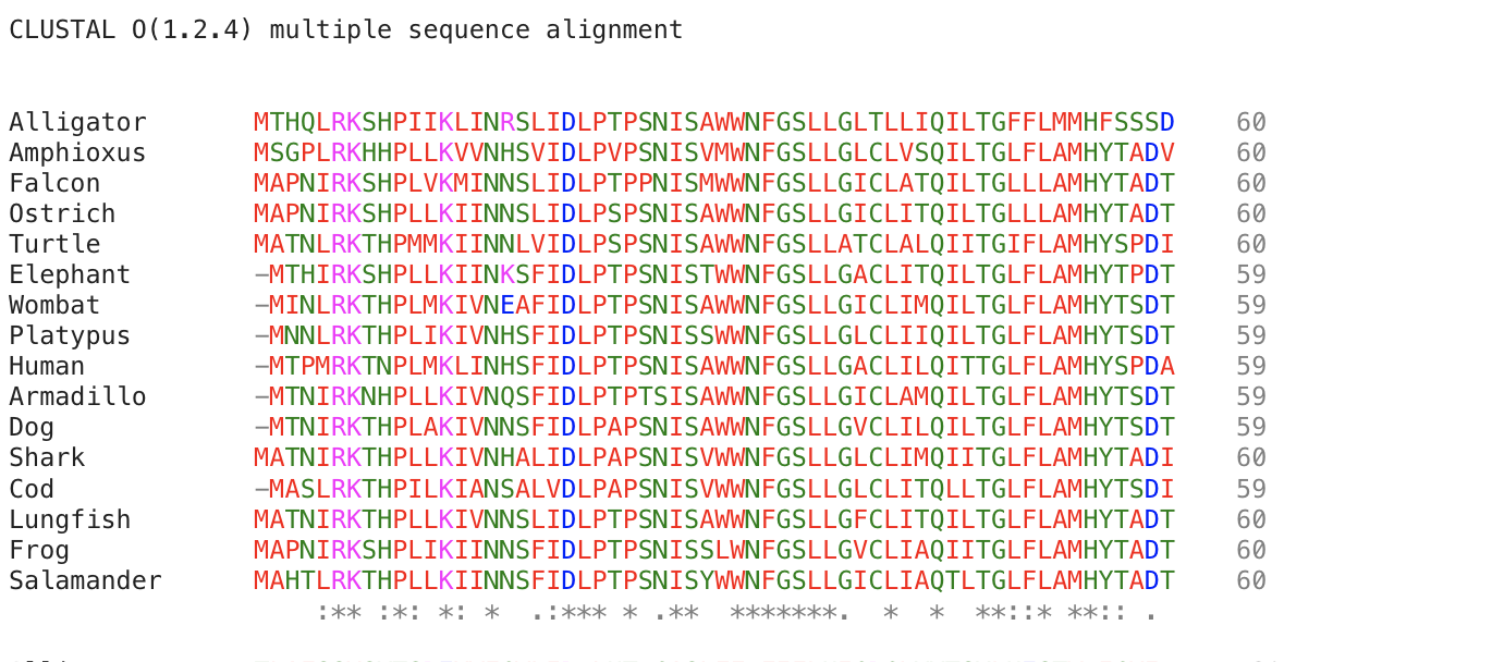 Solved The file cytbDNA.tat contains the nucleotide | Chegg.com