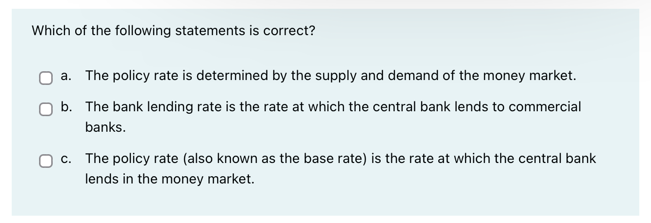 Solved Which of the following statements is correct?a. ﻿The | Chegg.com