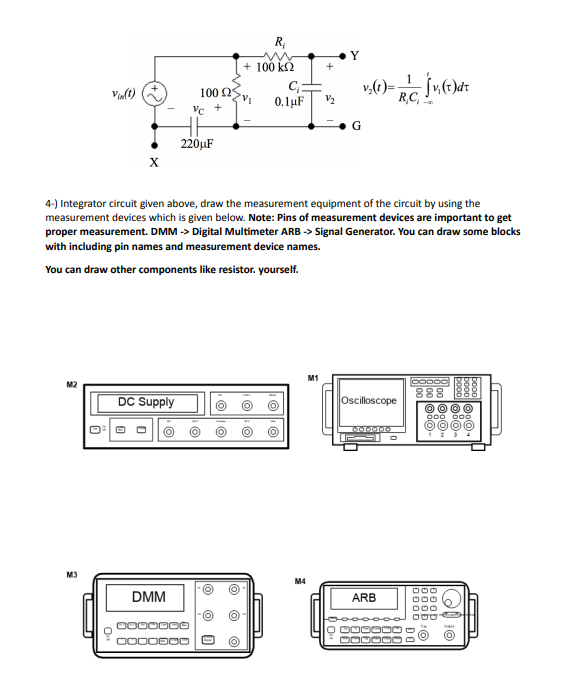 Solved 4-) Integrator circuit given above, draw the | Chegg.com