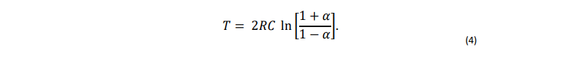 Solved α=R1+R2R2T=2RCln[1−α1+α].Experiment 1: Design, build, | Chegg.com