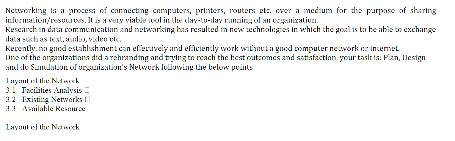Solved Networking is a process of connecting computers, | Chegg.com