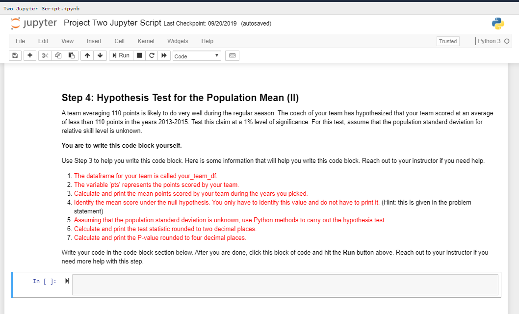 Trusted Python 3 ebook.tex x =ct Two Jupyter | Chegg.com