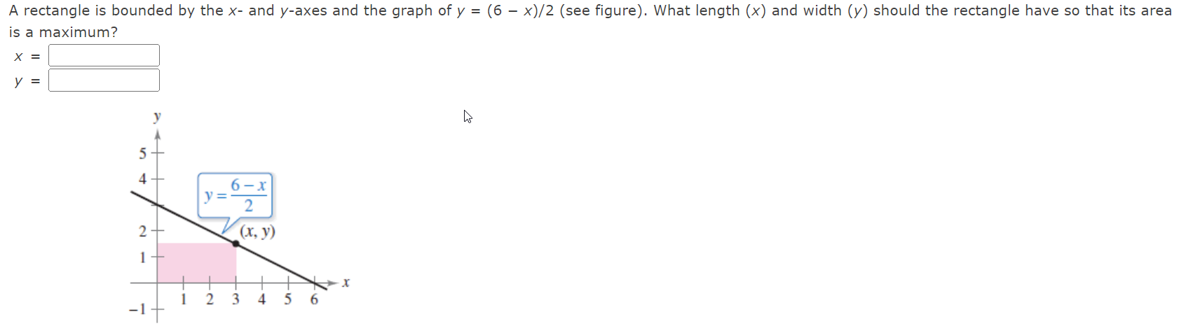 Solved A rectangle is bounded by the x - and y-axes and the | Chegg.com