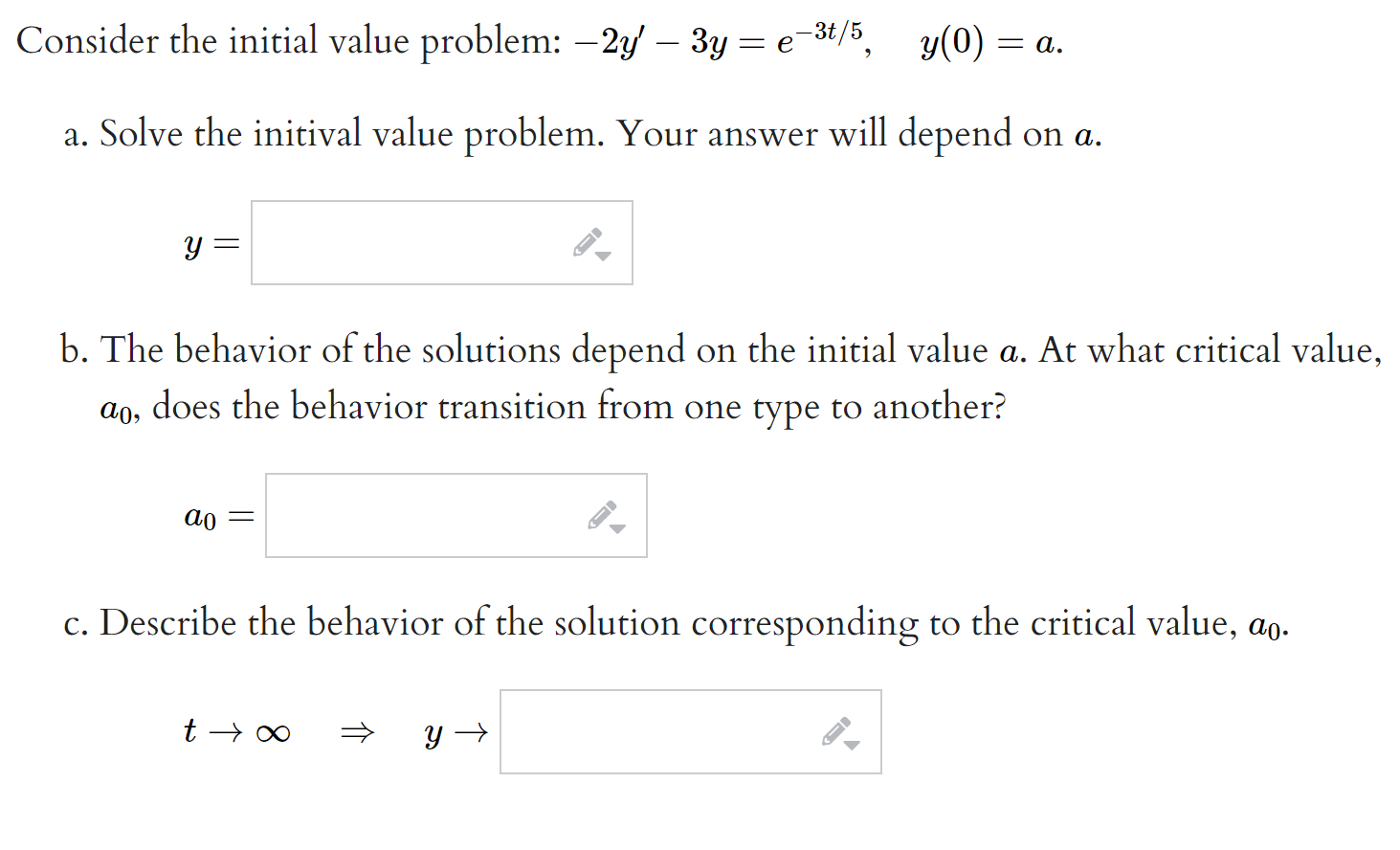 Solved Consider the initial value problem: | Chegg.com