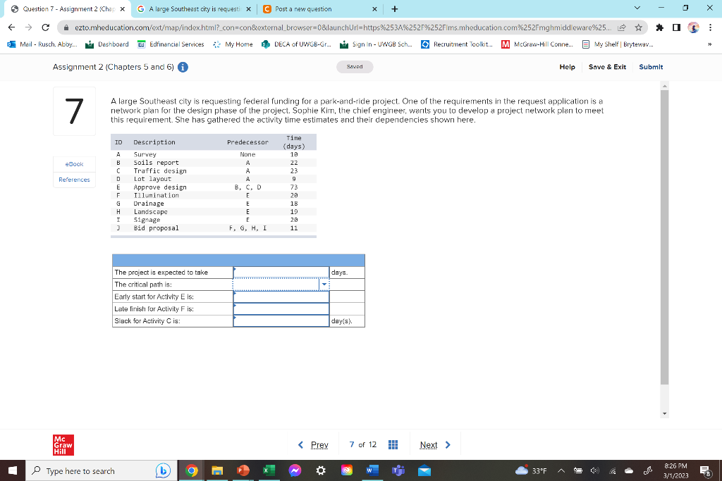 Solved A large Southeast city is requesting federal funding | Chegg.com