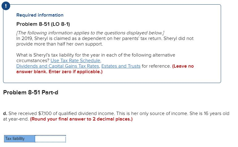 Solved Required information Problem 8-51 (LO 8-1) [The | Chegg.com Solved Required information Problem 8-51 (LO 8-1) [The | Chegg.com