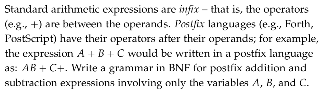 Solved Standard arithmetic expressions are infix - that is, | Chegg.com