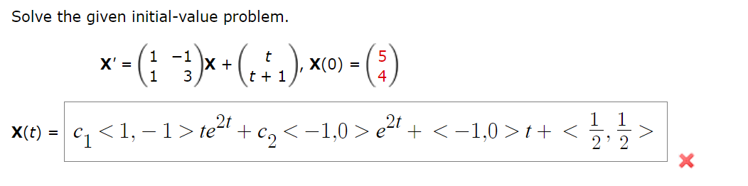 Solved Solve the given initial-value problem. | Chegg.com