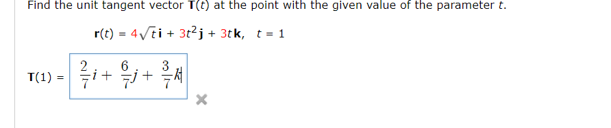 Solved Find the unit tangent vector T(t) ﻿at the point with | Chegg.com