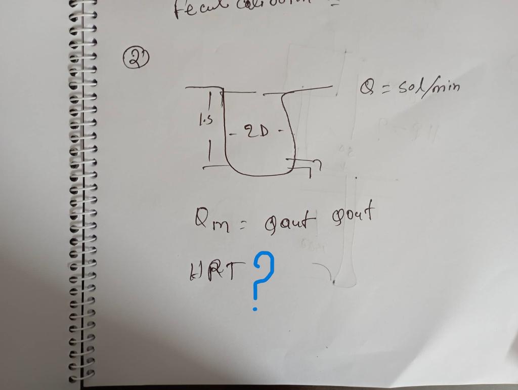 Solved Q=501/min Qm= Qaut Qout | Chegg.com
