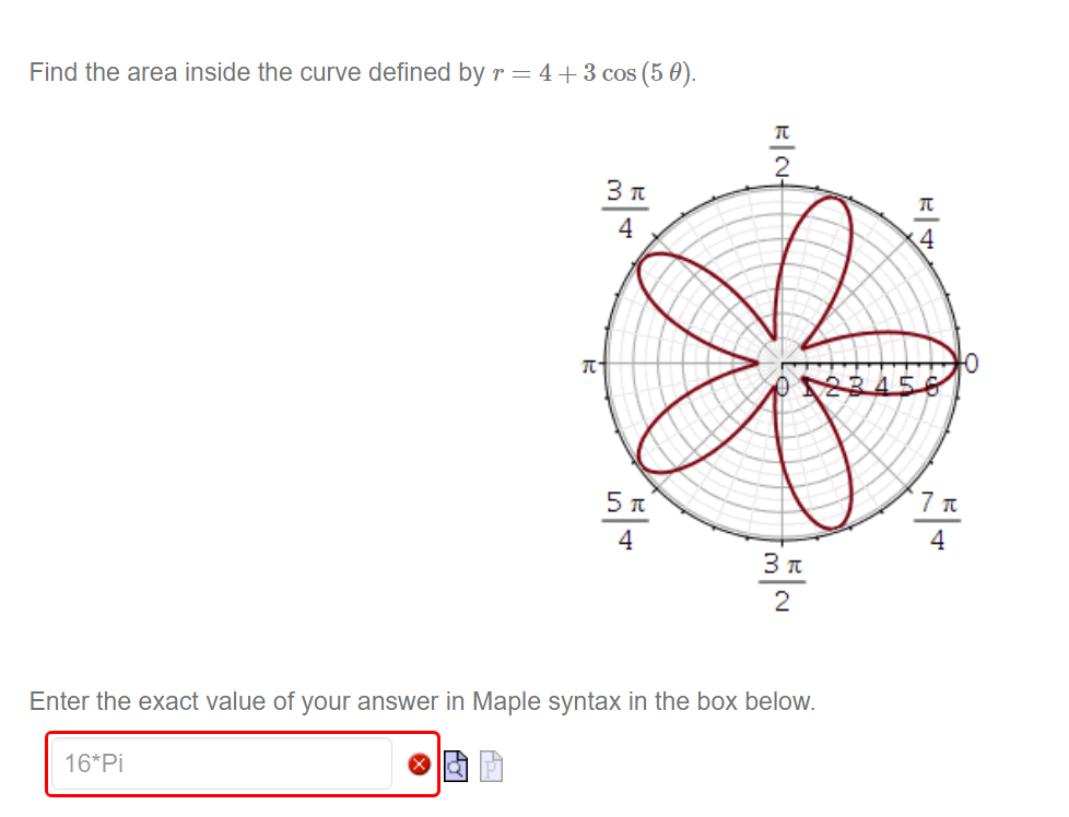 Solved Find the area inside the curve defined by | Chegg.com