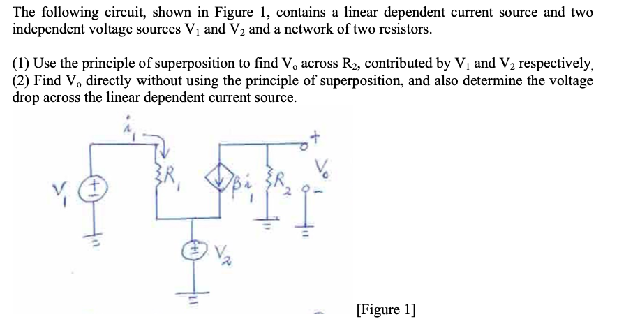 Solved The Following Circuit Shown In Figure 1 Contains A