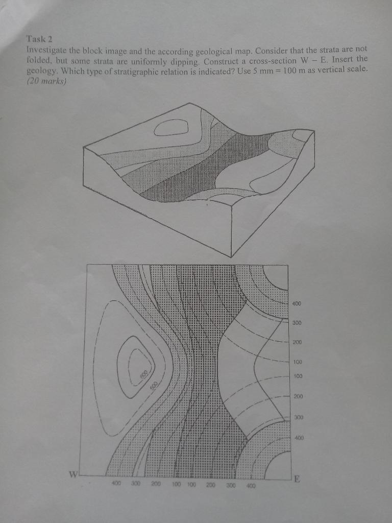 Solved Mark: Student ID: Interpretation of geological maps | Chegg.com