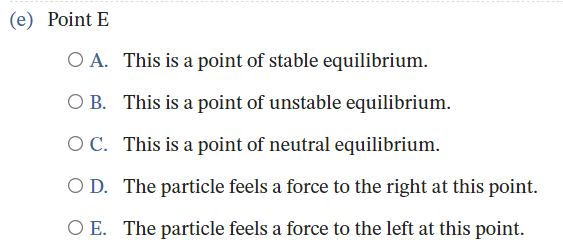 Solved (b) Point B A. This is a point of stable equilibrium. | Chegg.com