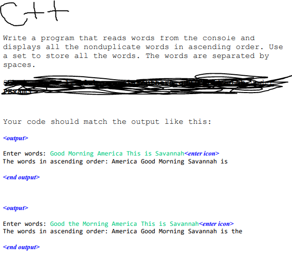 Solved Ctt Write A Program That Reads Words From The Console 