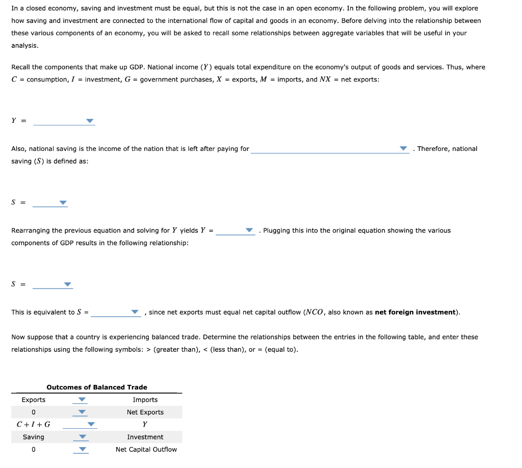 Solved In a closed economy, saving and investment must be | Chegg.com